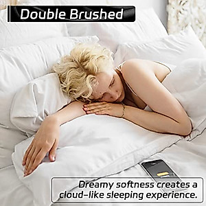 White Cal King Size Bed Sheet Set - 1800 Thread Count Deep Pocket to 21 inches Mattress 4 Piece - Premium Bedding Sheets & Pillowcases Collection - Extra Soft