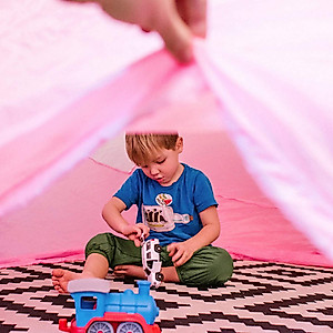 The Original Patented AirFort - Build A Fort in 30 Seconds, Inflatable Fort for Kids, Play Tent for 3-12 Years, A Playhouse Where Imagination Runs Wild, Fan not Included (Pretty in Pink)