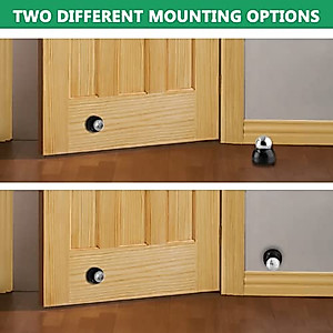 Kemcatui 2 Pcs Magnetic Door Stop, Silver Stainless Steel Magnetic Door Stopper, Heavy Duty Door Holder Door Catch Hold Your Door Open