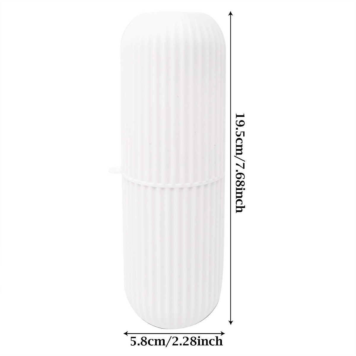 Honbay Portable Plastic Toothbrush Toothpaste Cup Case Box Holder Container for Travel (Beige)