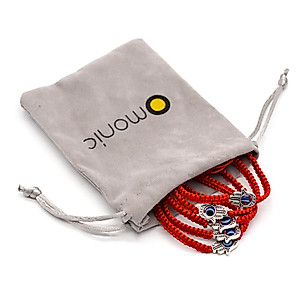 Omonic MAYMII·HOME 6 pcs Lucky Hamsa Red String Line Kabbalah Bracelets Bracelet Bangle Braided String Cord and Rotating Evil Eye Hamsa Hand - Jewish Amulet Pendant Jewelry for Success and Lucky