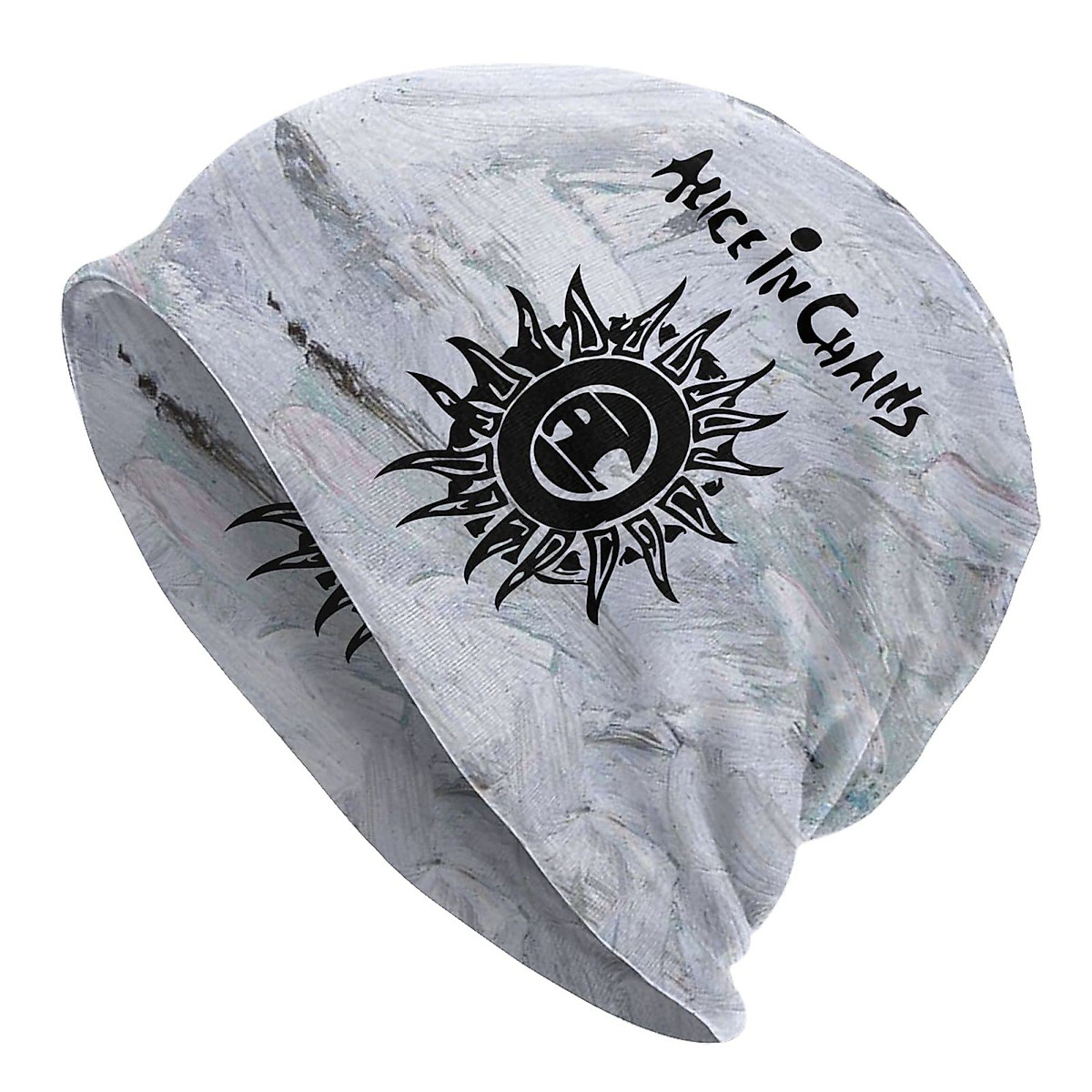 Alice Rock in Band Chains Beanie Hats Men Multifunctional Winter Knitted Hat Custom Skull Cap Casual Beanie One Size Black