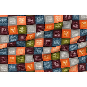 Spoonflower Fabric - Bible Verse Wholecloth Cheater Quilt Baby Christian Bible Verse Printed on Petal Signature Cotton Fabric Fat Quarter - Sewing Quilting Apparel Crafts Decor