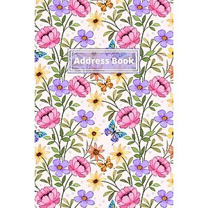 Address book: Large Print Address Book with Tabs, Keep Your Important Contacts Organized And Easily Accessible! Pretty Floral design