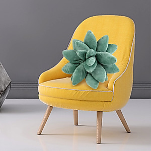 2Pcs 3D Succulents Cactus Pillow 9.8x7.8 Inch 3D Succulent Throw Pillow Cactus Plush Cute Succulents Flower Plant Shaped Cushion Baby Green Plant Throw Pillows Sofa Cushion Office Pillow Kids Toys