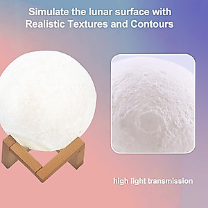 BATURU Rechargeable Moon Lamp Painting Kit for Kids with Remote/Touch Control, Paint Your Own Moon Lamp Kit with 16 Colors, 10 Brightness, Moon Night Light, Arts and Crafts for Kids Ages 4-12