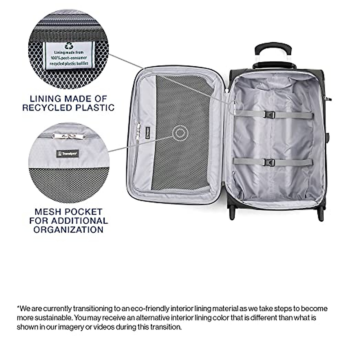 Travelpro Maxlite 5 Softside Expandable Upright 2 Wheel Luggage, Lightweight Suitcase, Men and Women, Shadow Grey, Carry-On 22-Inch