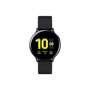 Samsung Galaxy Watch Active2 - IP68 Water Resistant, Aluminum Bezel, GPS, Heart Rate, Fitness Bluetooth Smartwatch - International Version (R830 - 40mm, Aqua Black) (Renewed)
