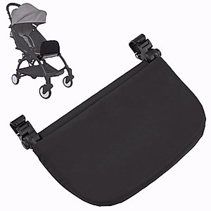 Stroller Footrest, Baby Stroller 21cm Extension Footrest Pram Foot Extension Footrest Household Accessory(Black)