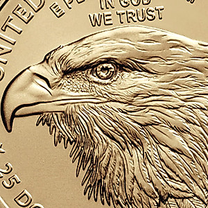 2025 1/10 oz American Gold Eagle Coin Brilliant Uncirculated with a Certificate of Authenticity $5 BU