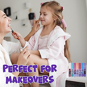 Townley Girl Disney Frozen Plant Based Vegan 7 PC Flavored Lip Gloss Set For Girls – Ideal for Sleepovers, Makeovers, Party Favors and Birthday Gifts! - Age: 3+