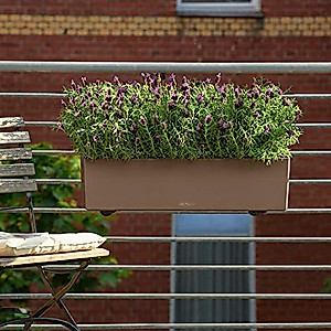 Lechuza 15680 Balconera Color 80 Garden Indoor and Outdoor Use, White Matte Self Watering Planter