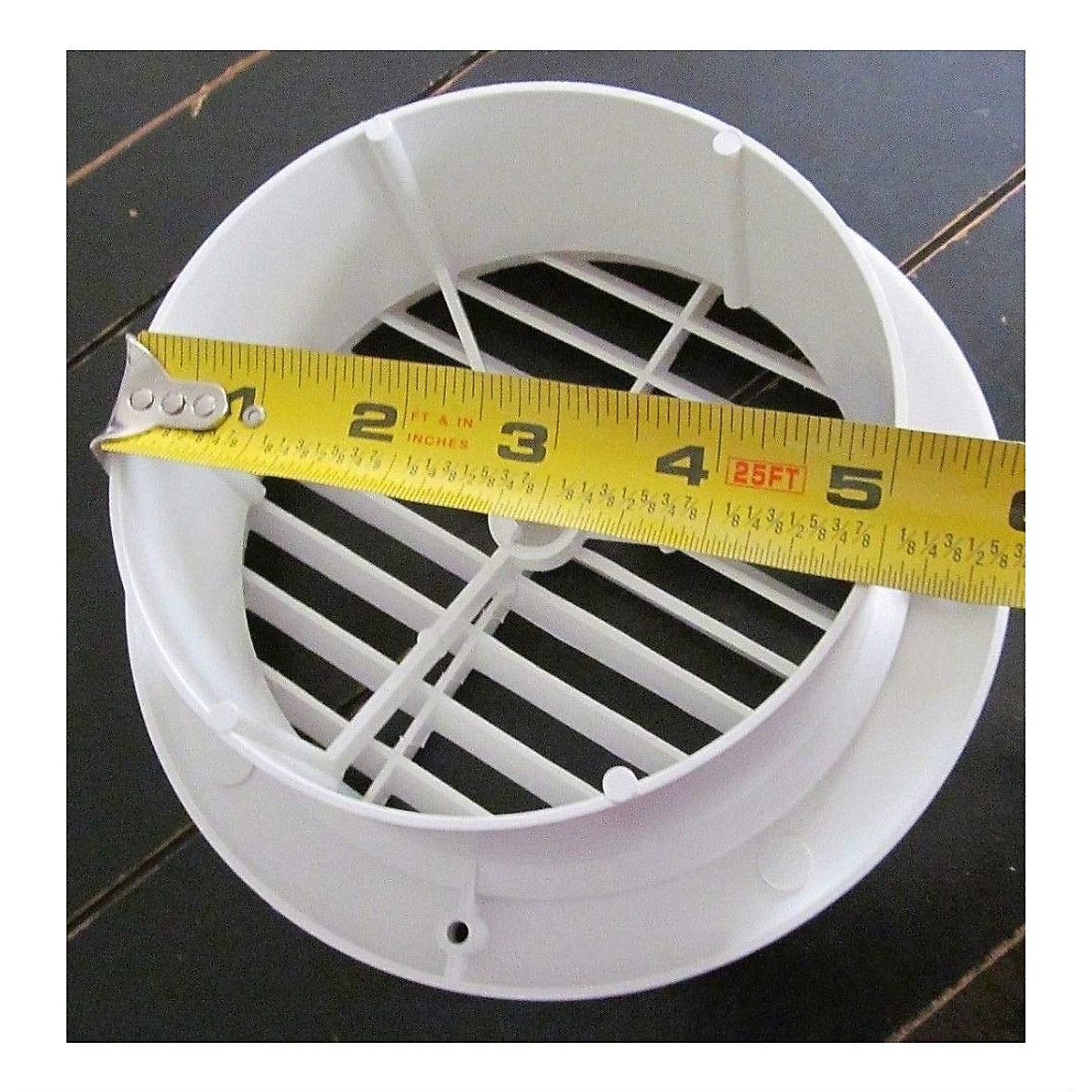 7" Round White Ceiling A/C Vent 2" Extension Used in Newmar Other RV Motorhome