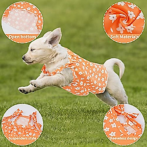 IECOii 3 Pack Dog Shirts, Sleeveless Dog Vest, Floral Dog Tank Top, Soft Breathable Spring Summer Shirts for Dogs, Dog T Shirt, Puppy Shirts, Dog Suspenders, Dog Clothes for Cats Puppies Small Dogs