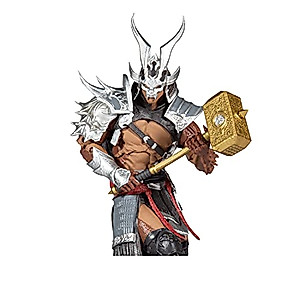McFarlane Toys Mortal Kombat Shao Kahn (Platinum Kahn) 7" Action Figure with Accessories