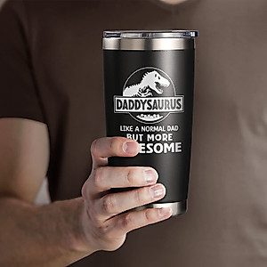 Fimibuke Gifts for Dad from Daughter, Son, Wife - 20 OZ Tumbler Fathers Day Dad Gifts for Father, Men, Father-in-Law, Husband - Daddysaurus Funny Birthday Gift Presents Boxed Insulated Cup from Kids