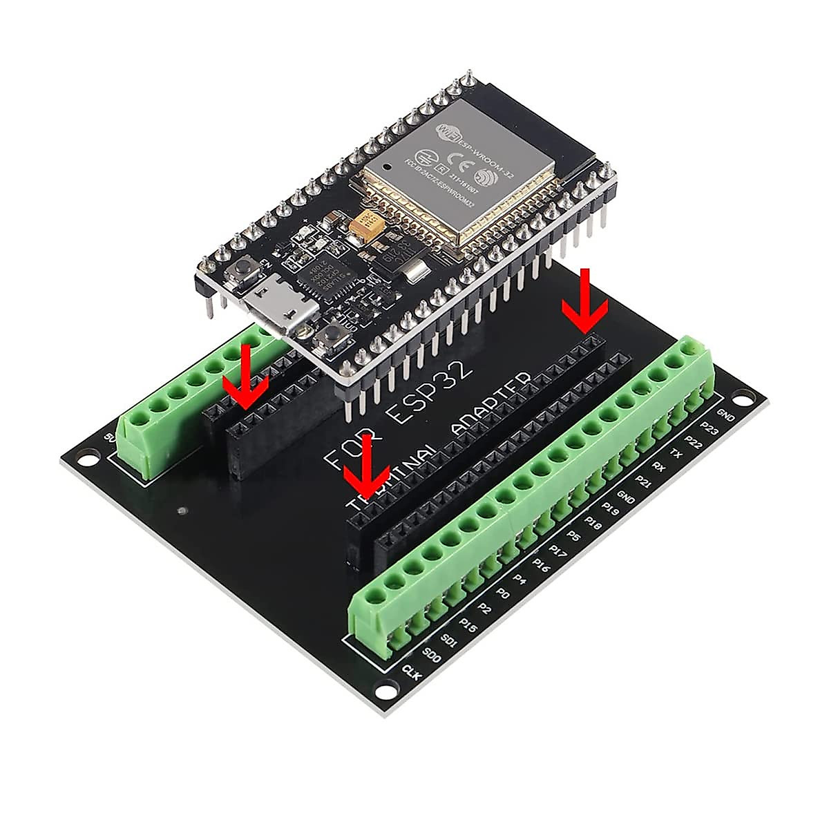 HiLetgo 3pcs ESP32 GPIO Board ESP32S Pin Out IO Out 1 into 2 for ESP32 ESP32S Development Board