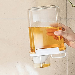 Generic Airtight Laundry Detergent Dispenser with Measuring Cup, Clear Laundry Powder Detergent Storage Box, Washing Powder Container Storage Bucket Plastic Detergent Box,1800ML