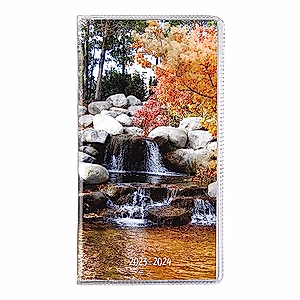 Blueline 2024 Essential Monthly Two-Year Pocket Planner, January 2024 to December 2025, Stitched Binding, 6.5" x 3.5", Assorted Designs (CA424.ASX-24)