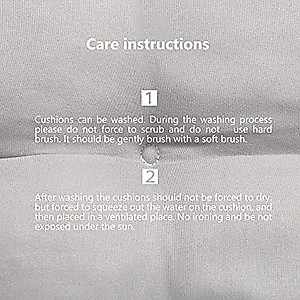 High Back Chair Cushions Indoor Outdoor Rocking Chair Cushions with Ties Thickened Patio Chaise Lounger Swing Recliner Bench Cushion Pads Mat (Without Chair) (Gray)