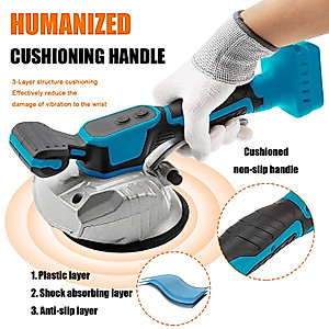 LASIEYO Tile Vibration Tools, for Makita 18V Max Battery, Tiler Vibrator Tool, with 8 Speeds Adjustable, Suction Cup, Digital Display, for Floor, Tile(Battery NOT Included)