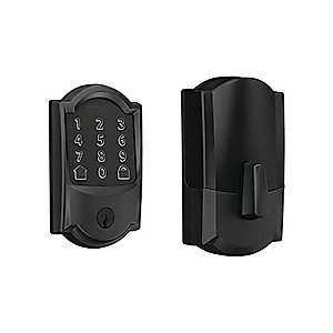 Schlage Encode Smart Wi-Fi Deadbolt with Camelot Trim in Matte Black
