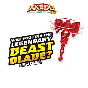 Akedo Beast Strike Ultimate Arcade Warriors Mini Battling Action Figures with Battle Controller - 2 Pack (Assorted) with 2 Gosutoys Stickers