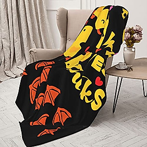 Ducks Soft Throw Blanket All Season Microplush Thick Warm Blankets Tufted Fuzzy Flannel Throws Blanket for Bed Sofa Couch 60"x50"