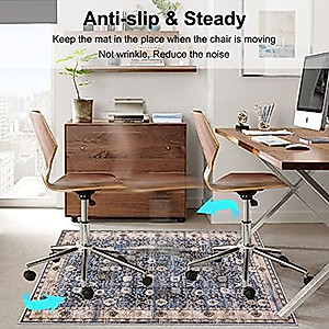Anidaroel Office Chair Mat for Hardwood and Tile Floor, 35"X47" Computer Chair Mat for Rolling Chair, Desk Chair Mats, Low-Pile Carpet, Anti-Slip Floor Protector Rug