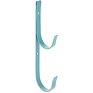 Okuna Outpost Set of 4 Pole Hanger Hooks for Pool Supplies, Lightweight Garden Tools (Blue)