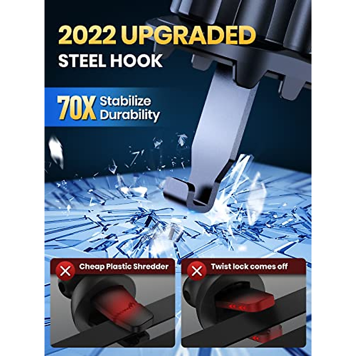 TOPK Car Phone Holder Mount, [2022 Upgraded Clip] Cell Phone Phone Mount for Car Vent 360° Rotation Universal Mobile Car Phone Holder for Smartphone