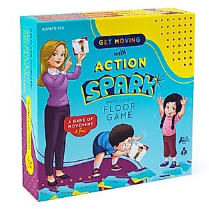 Action Kids Floor Game, Memory Matching Card Game, Toddler Movement Card Games, Interactive Game for Kids, Seek and Find Action Verb Cards Educational Toys