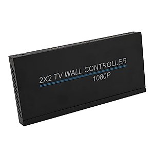 HDMl Video Wall Controller 1920x1080P 60Hz, Video Wall Processor with Remote Control, 2x2 1x2 2x1 1x3 3x1 1x4 4x1 TV Wall Controller for 4 TV Splicing Display (US Plug)