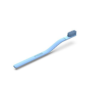 Boie USA Fine Toothbrush - Soft Bristles, BPA Free, Perfect for Sensitive Teeth, Long Lasting, Recyclable, Extra Soft Toothbrush for Adults (Blue)