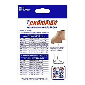 Champion Ankle Support, Figure-8 Style, Knit Elastic, Medium