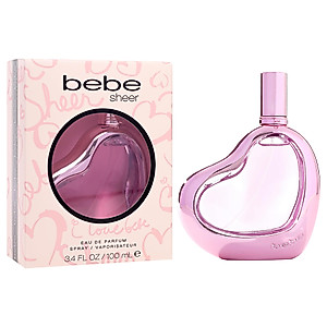 Bebe Sheer Elegant Women's Fragrance - Amber Floral Fragrance with Citrus Cocktail, Pink Peony, and Sandalwood Notes - 3.4 oz EDP Spray