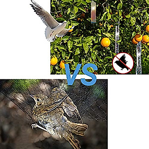 Blissvent Reflective Bird Tape Bird Scare Tape Ribbion, Deterrent Tape for Birds and Pigeons, Flash Double Sided Reflective Tape Outdoor 262 Feet 6 Rolls