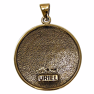 Moonlight Mysteries Bronze Sigil of Archangel Uriel Talisman Necklace