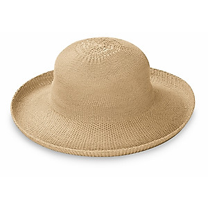 Wallaroo Hat Company Women’s Victoria Sun Hat – Packable Design and Adjustable Sizing for Medium Crown Sizes – Chic Style for Garden Parties, Beach Getaways and Outdoor Events (Tan)