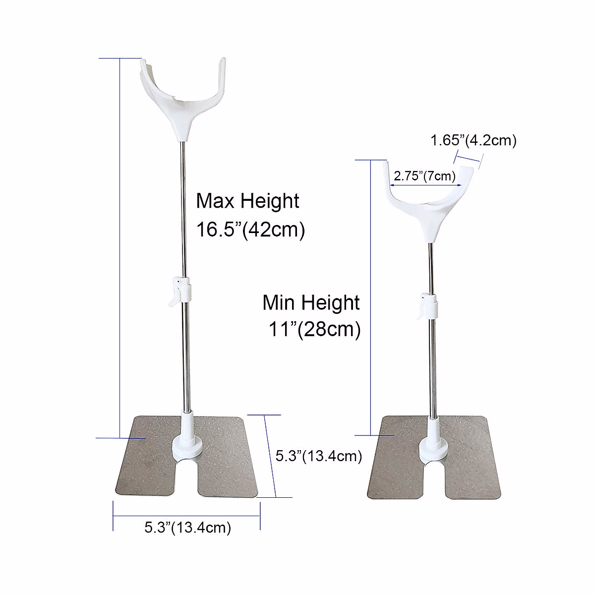 MEOLY Detachable 11"-16.5" Doll Stand Ajdustable Stainless Steel Doll Support Stand Action Figure Display Rack for Window Display, Decoration, Collection, Decoration