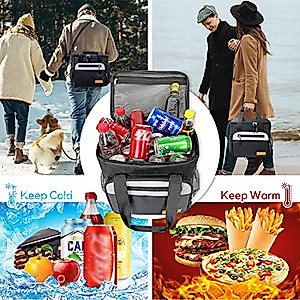 NUKUAAOT Insulated Cooler Bag Large 40 Can,Ice Cooler Bag Lunch Cooler for Men, Soft Sided Coolers Bag Insulated Leak Proof, Car Cooler Portable Travel Cooler Bag for Camping, Beach,Picnic(Black)