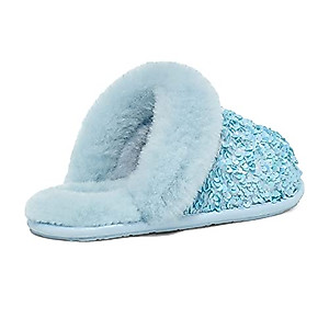UGG Women's Scuffette II Chunky Sequin Slipper, SEA Breeze, 6