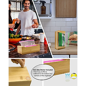 Ziplock Bag Storage Organizer, Kitchen Bag Organizer Container, Desk organizer and storage, Jewelry Drawer Organizer for Bedroom Bathroom