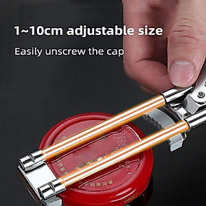 2023 NEW Adjustable Multifunctional Stainless Steel Can Opener, Jar Opener for Weak Hands, Adjustable Longer Handheld Bottle Opener for the Elderly and Children (4pcs)