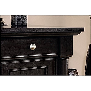 Pemberly Row Home Office L Shaped Desk with Computer Tower Storage in Wind Oak