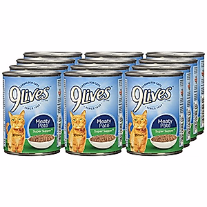 9Lives Meaty Paté Super Supper Wet Cat Food, 13 Ounce (Pack of 12)