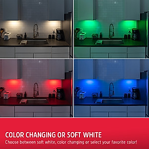 Energizer Under Cabinet Light, Color Changing, Battery Operated LED Lights with Remote, 12 Inch, 100 Lumens, Wireless Under Cabinet Lighting, Closet Lighting, Stick On Lights, Kitchen Lights, 44578