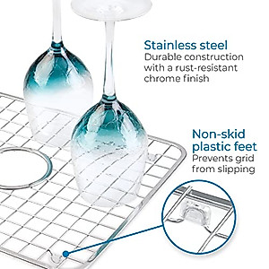 iDesign Kitchen, Bathroom, Basement, Garage, The Gia Collection, 12.75" x 11", Polished