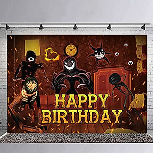 Doors Figure Game Birthday Party Decorations Supplies Doors Gaming Theme Backdrop Photography Background Banner Doors Figure Party Decoration - 5X7 FT