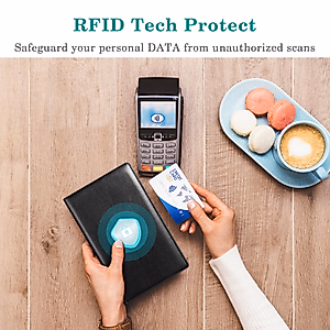 Fintie Server Book Organizer with Zipper Pocket, PU Leather Restaurant Guest Check Presenters Card Holder for Waitress, Waiter, Bartender (Black)